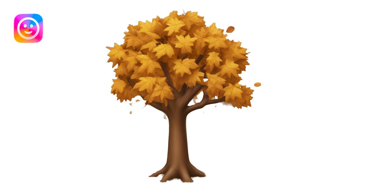 autumn tree with leaves falling emoji | AI Emoji Generator