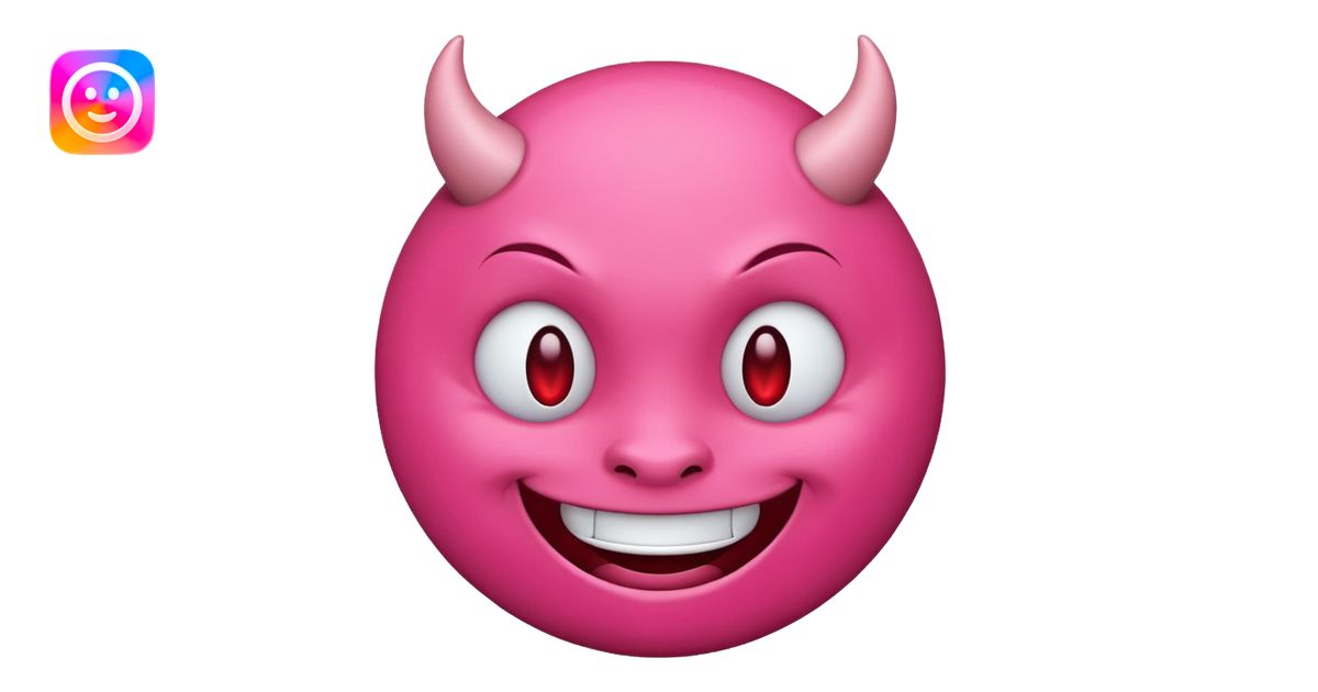 Devil emoji but pink 😈 emoji | AI Emoji Generator