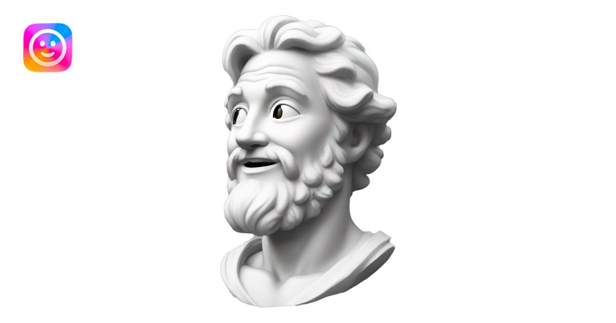 Statue of god smile-solo levelling and likes emoji | AI Emoji Generator