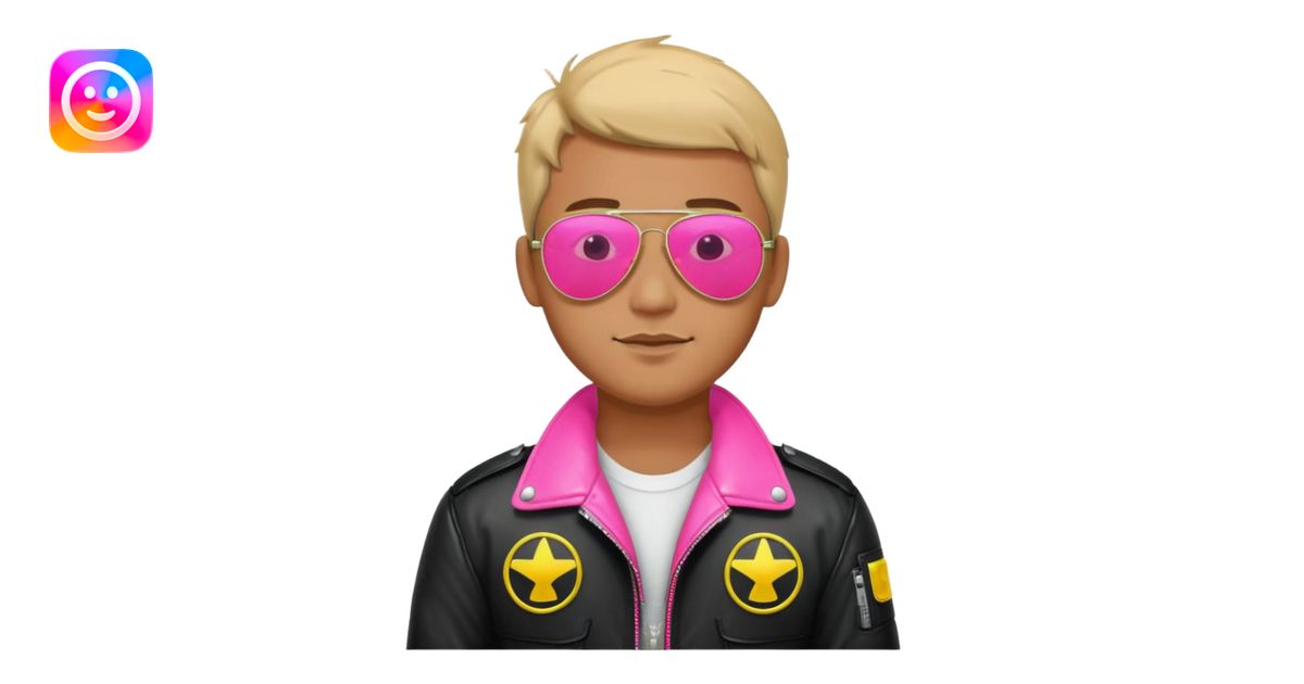 1980s man wearing reflective neon pink aviator sunglasses and a pilot ...