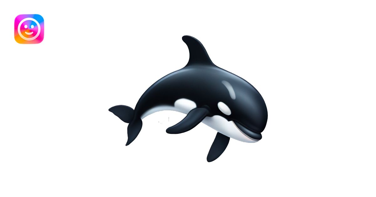 cute calf killer whale emoji | AI Emoji Generator
