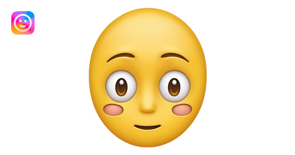 Standard yellow smile emoji but with both eyes looking in different ...