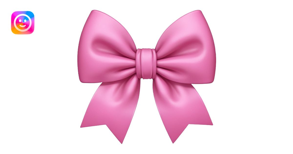 pink cute aesthetic bow no background emoji | AI Emoji Generator
