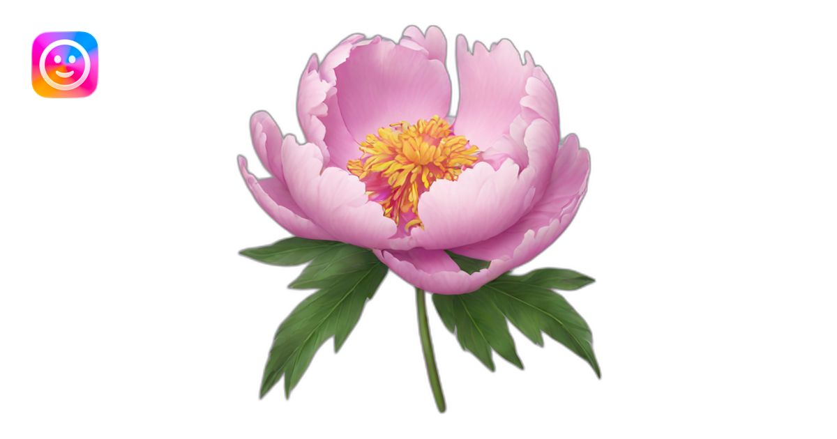 Peony flower emoji | AI Emoji Generator