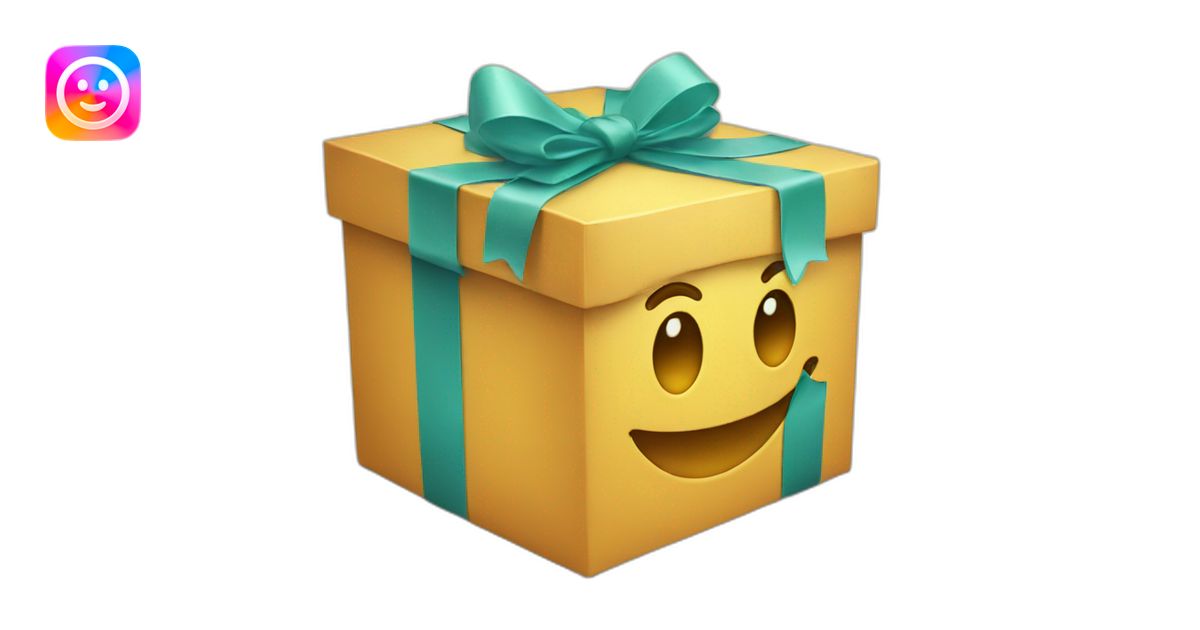 gift box with smile emoji | AI Emoji Generator