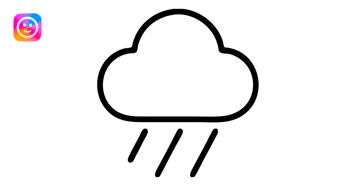 rain icon, outlined style, modern and clean, easily recognizable icon ...