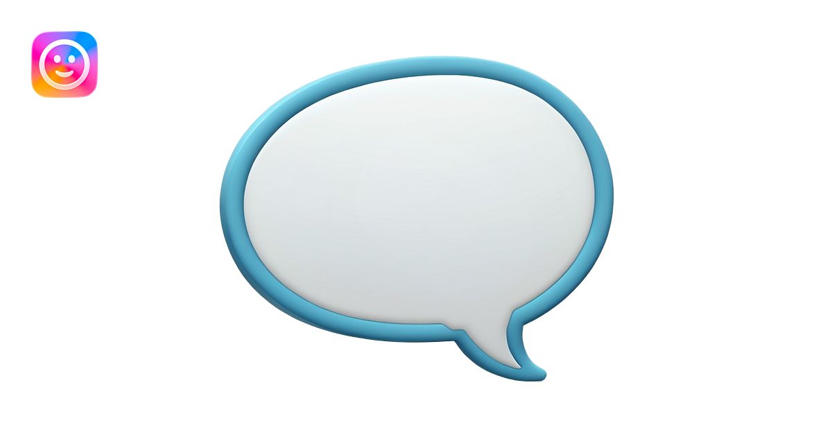 Speech bubble with three dots inside emoji | AI Emoji Generator