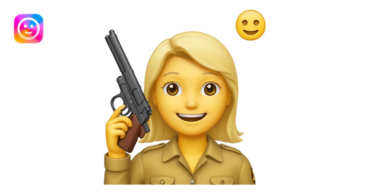 Create a smiling face emoji that’s holding a gun pointed to their head ...