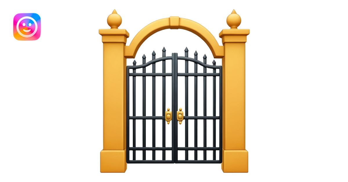 the gate minimalistic emoji | AI Emoji Generator