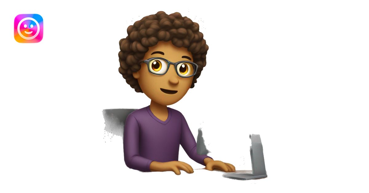 Work at home with computer emoji | AI Emoji Generator