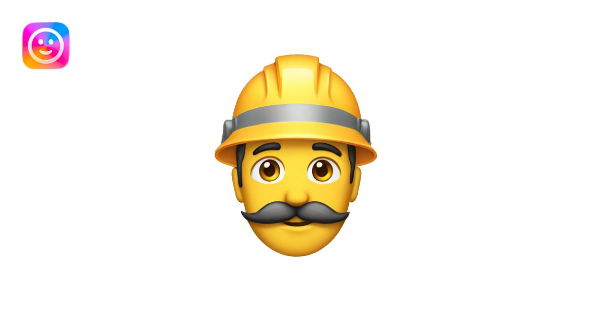 construction crane mustache emoji | AI Emoji Generator