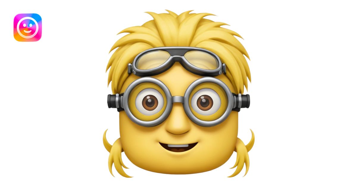 Minion emoji with a round head like normal emojis and a smurk like this ...