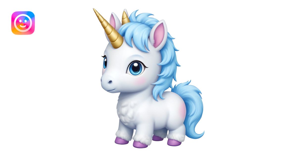 baby unicorn, chibi full body emoji | AI Emoji Generator