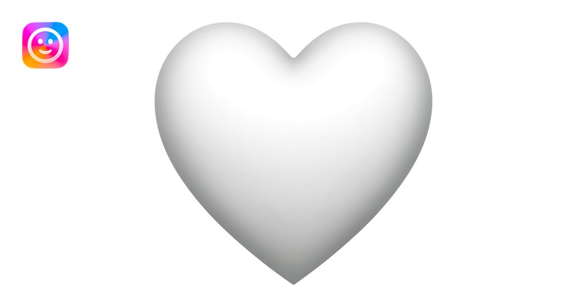 white ai heart emoji | AI Emoji Generator