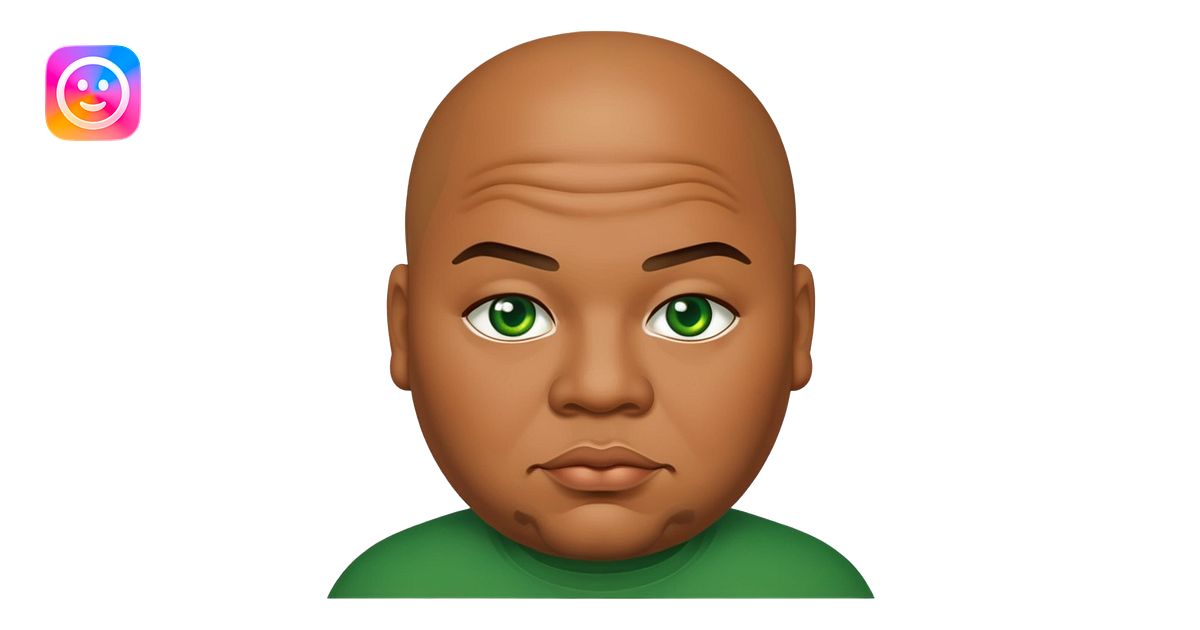Fat Joe with green eyes emoji | AI Emoji Generator