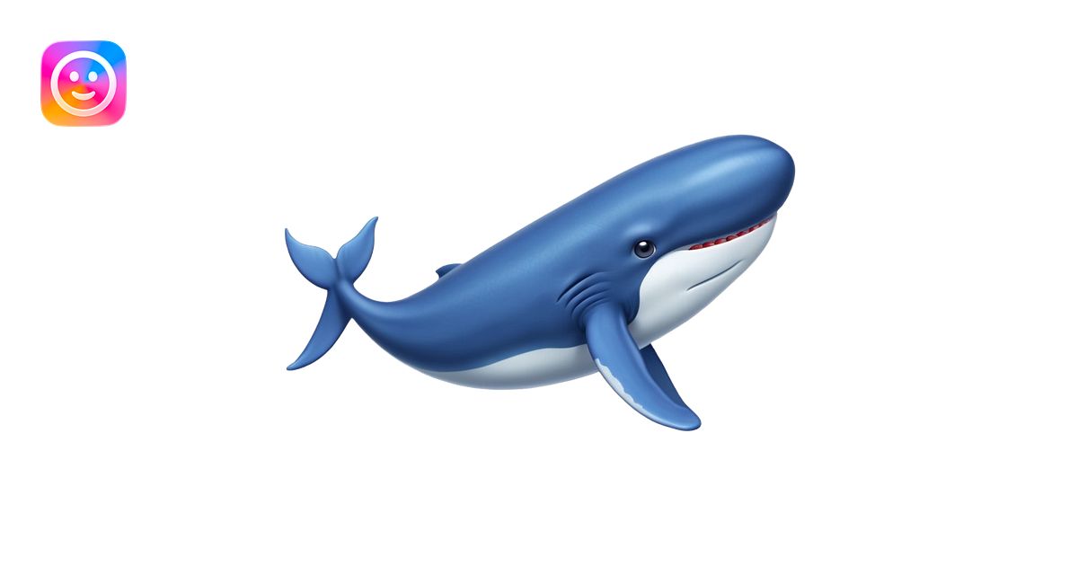 Baleine à bleu réalise les mieux aide toi de internet emoji | AI Emoji ...