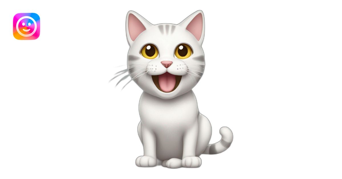 Meowing cat emoji | AI Emoji Generator