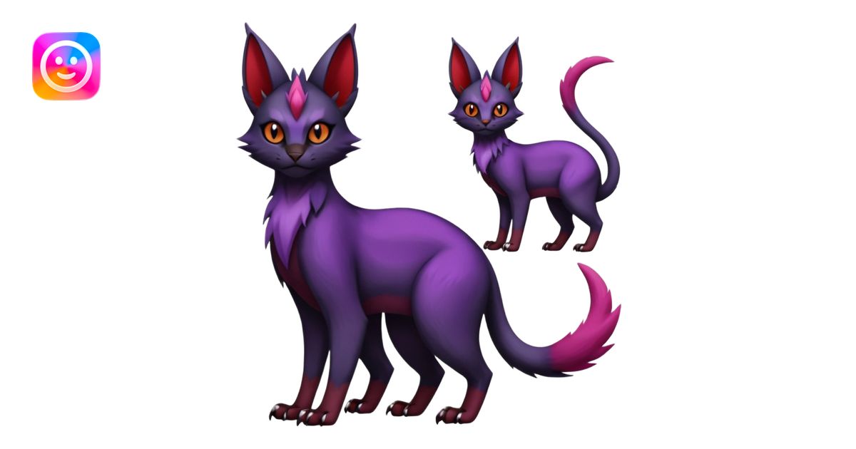 Black edgy Noivern-Noibat-Purloin-Torracat-Lykoi-Caracal-cat-Fakemon ...