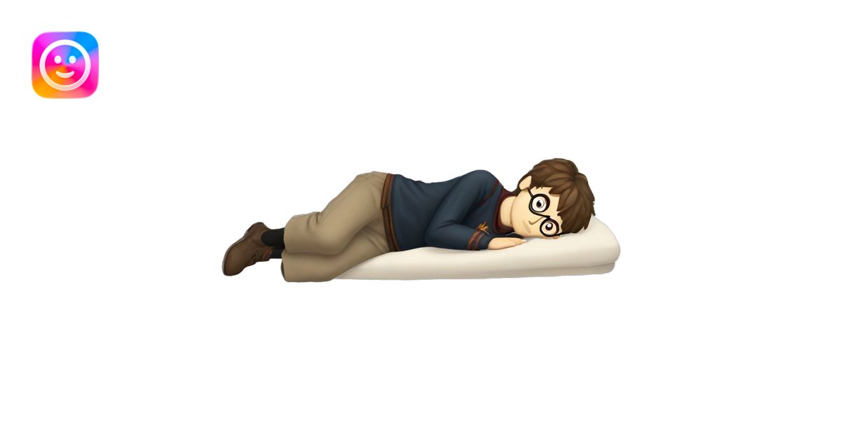 full body Harry Potter laying down tired emoji | AI Emoji Generator