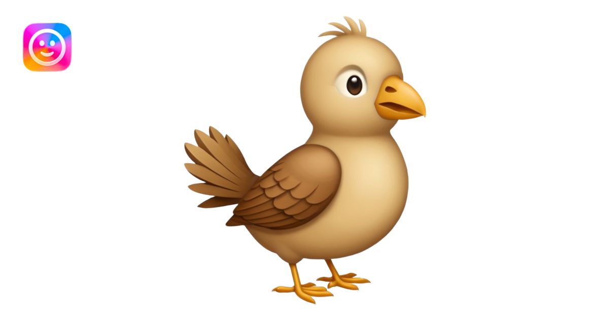 Crée un emoji de l'oiseau de la paille en queue, dans le style de cet ...