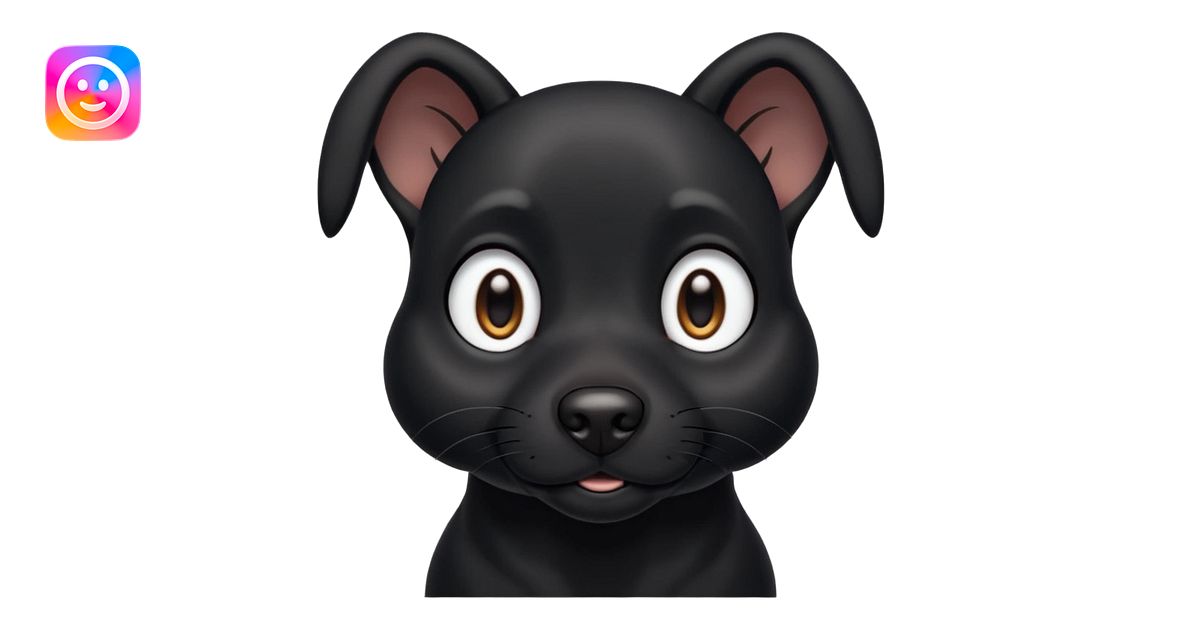 Shadow is a black dog with big upright ears and bright, expressive eyes ...