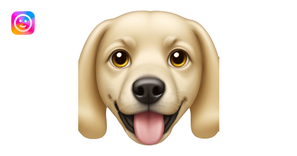 blonde dog spotted muzzle emoji | AI Emoji Generator