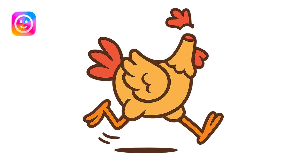 headless chicken running, cartoon style, energetic illustration | AI ...