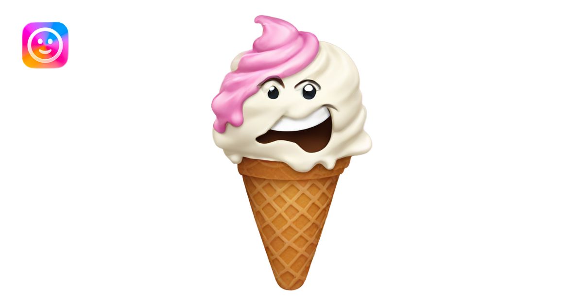 Ice cream eating ice cream emoji | AI Emoji Generator