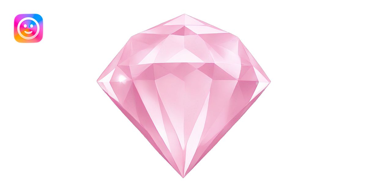 Pastel pink diamond emoji | AI Emoji Generator