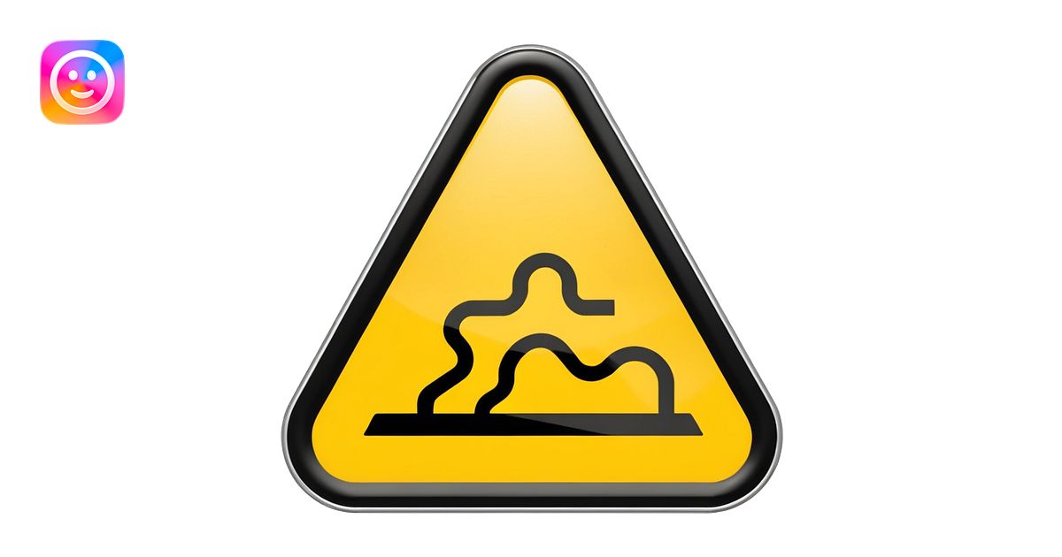 slippery road sign emoji | AI Emoji Generator