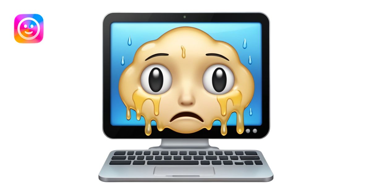 a computer crying emoji | AI Emoji Generator