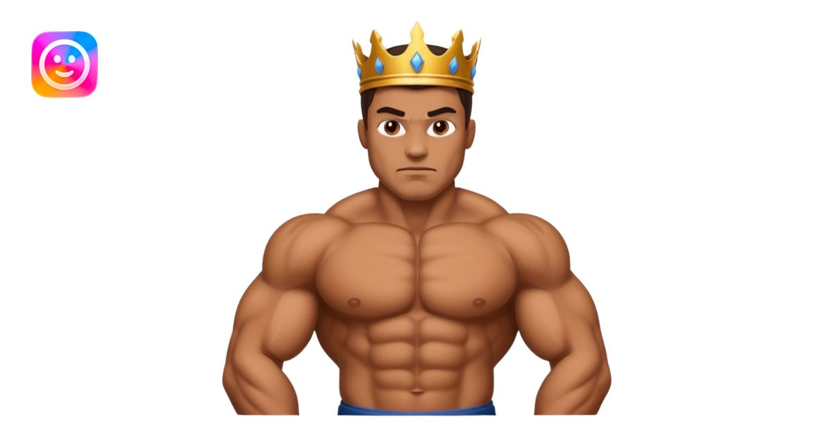 muscle arm emoji body builder king emoji emoji | AI Emoji Generator