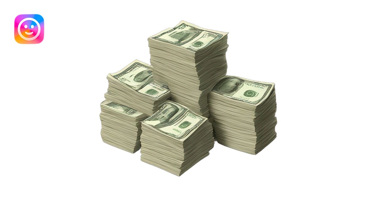 Stack of $100 bills emoji | AI Emoji Generator