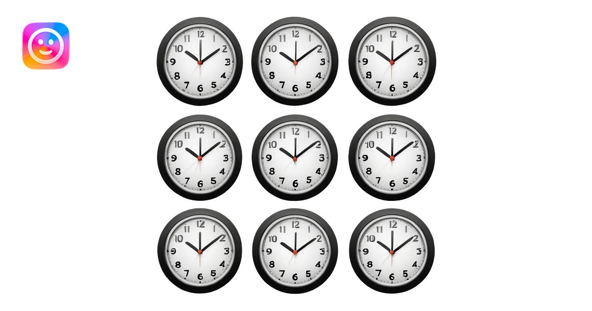 simple clock icons emoji | AI Emoji Generator