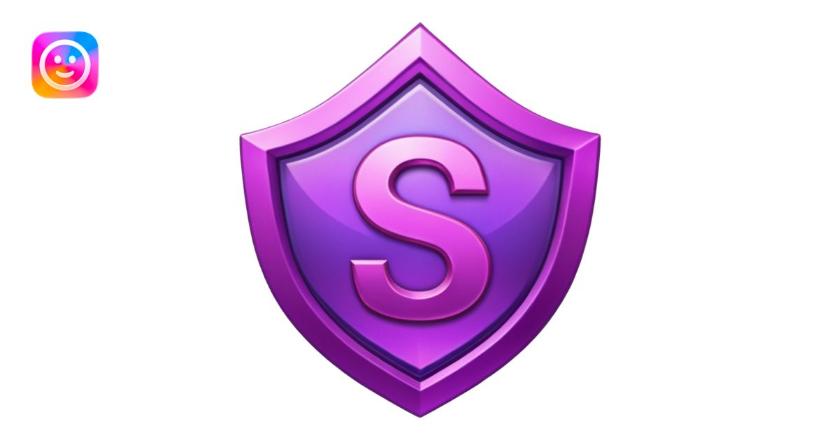 Create a custom emoji badge featuring a stylized, glossy letter “S ...