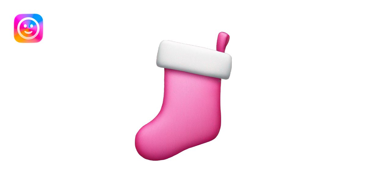 Christmas stocking pink emoji | AI Emoji Generator