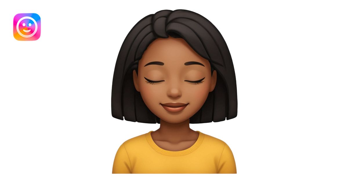 closed eyes black girl emoji | AI Emoji Generator