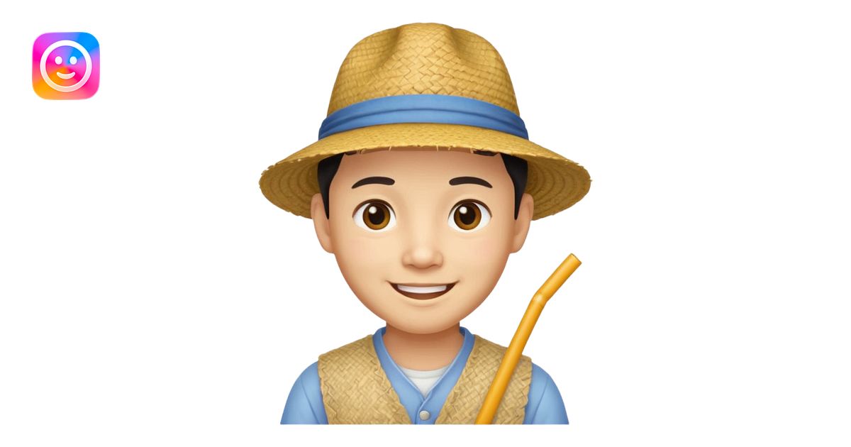 Chinese guy stereotype with straw hat and little eyes yellow guy not ...