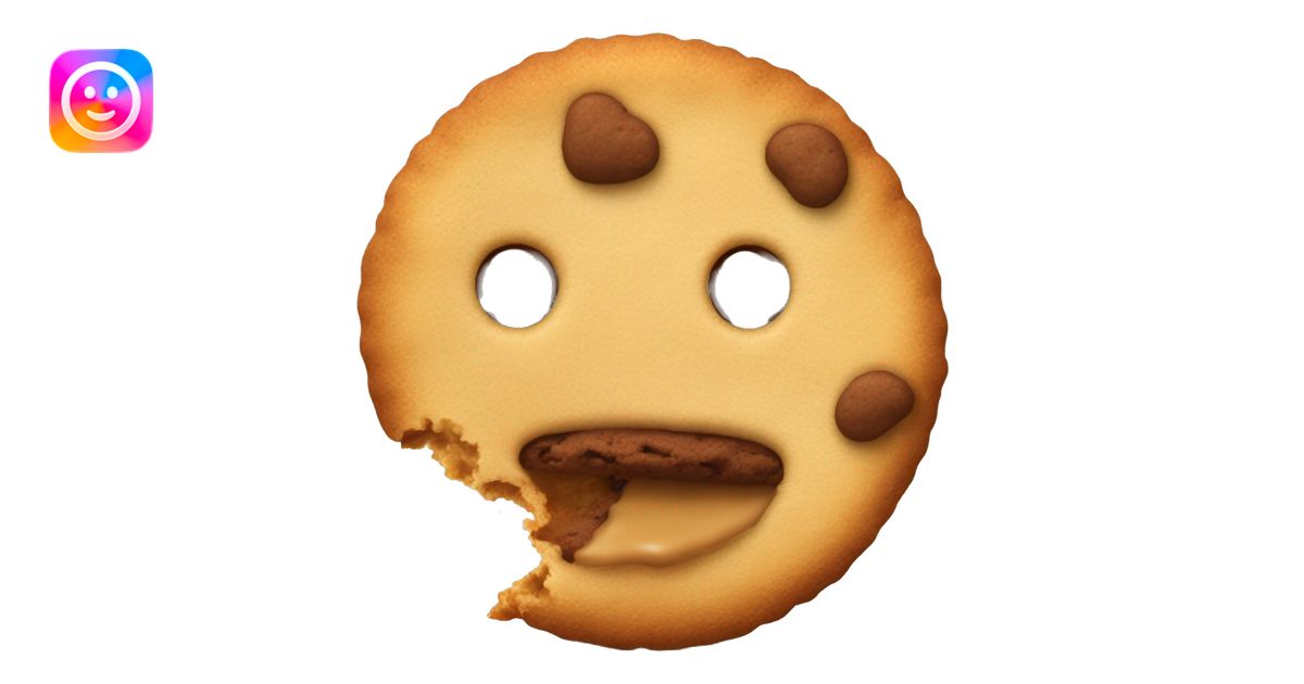 cookie with a bite taken out of it, snickerdoodle emoji | AI Emoji ...
