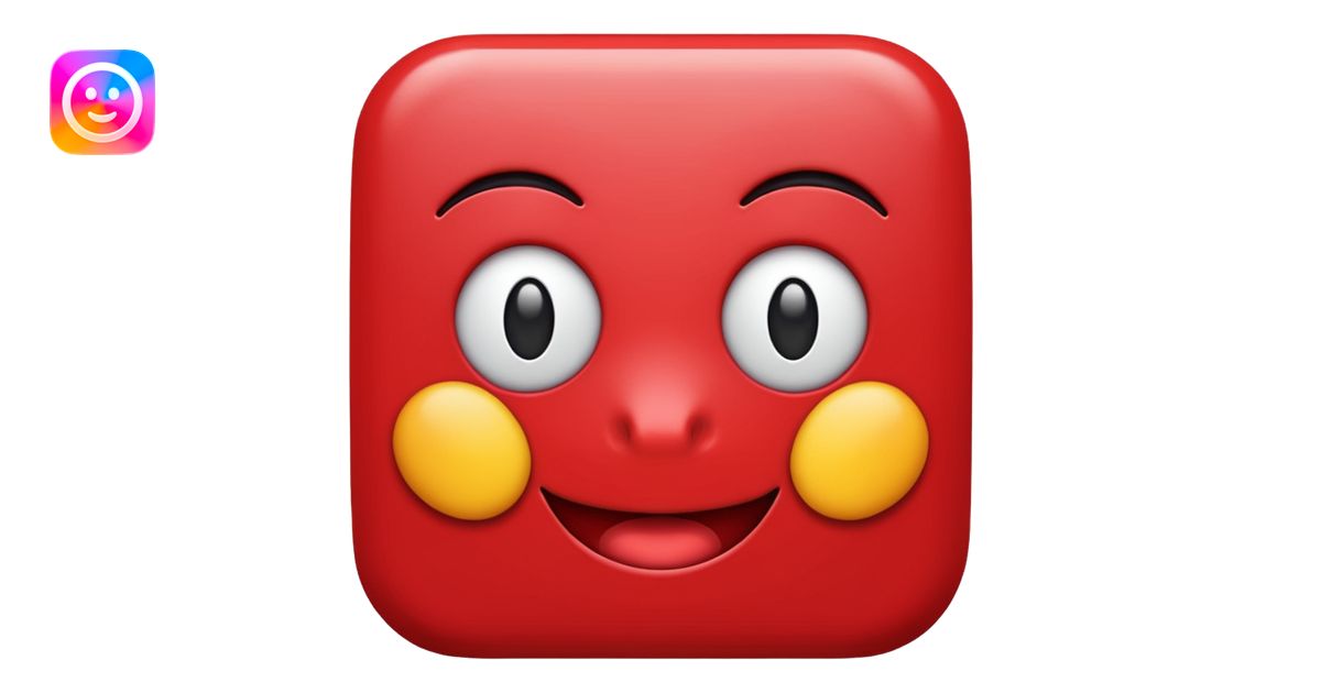 simple X emoticon in red emoji | AI Emoji Generator