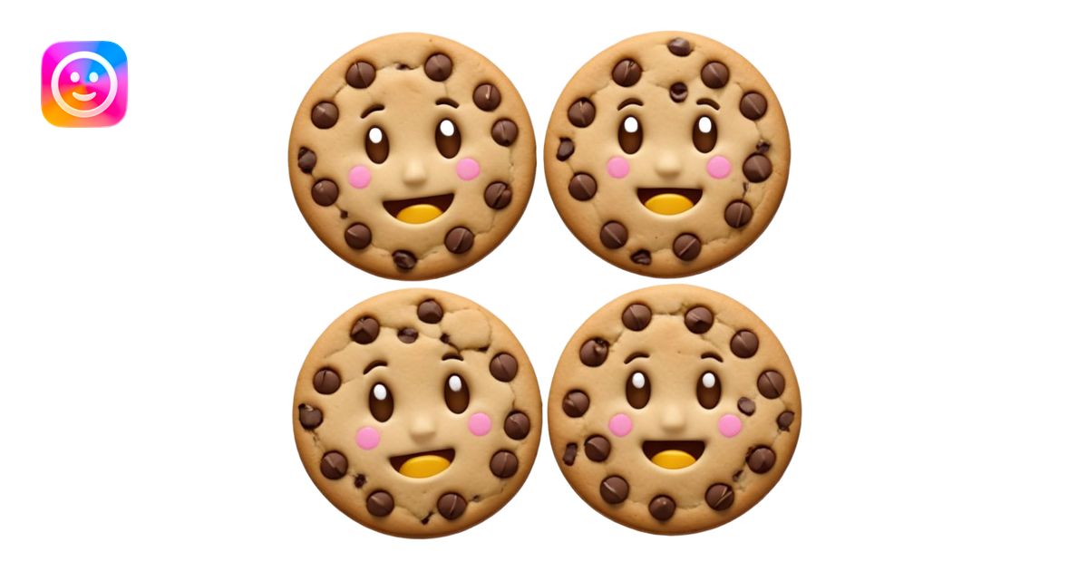 please create cookie emojis, similar to a cookie that looks like it's ...