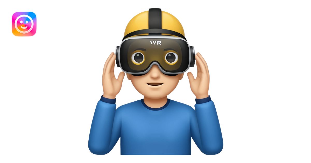 VR wearing man emoji | AI Emoji Generator