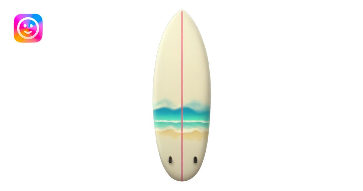 A full photo of a surfboard emoji | AI Emoji Generator