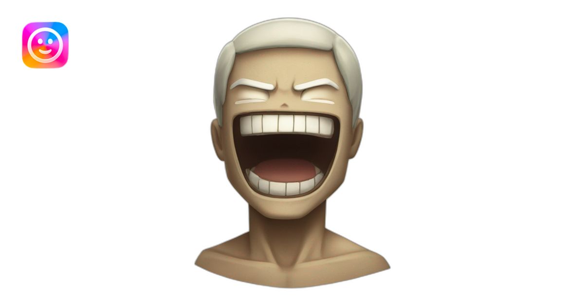 Attack on Titans smiling titan emoji | AI Emoji Generator