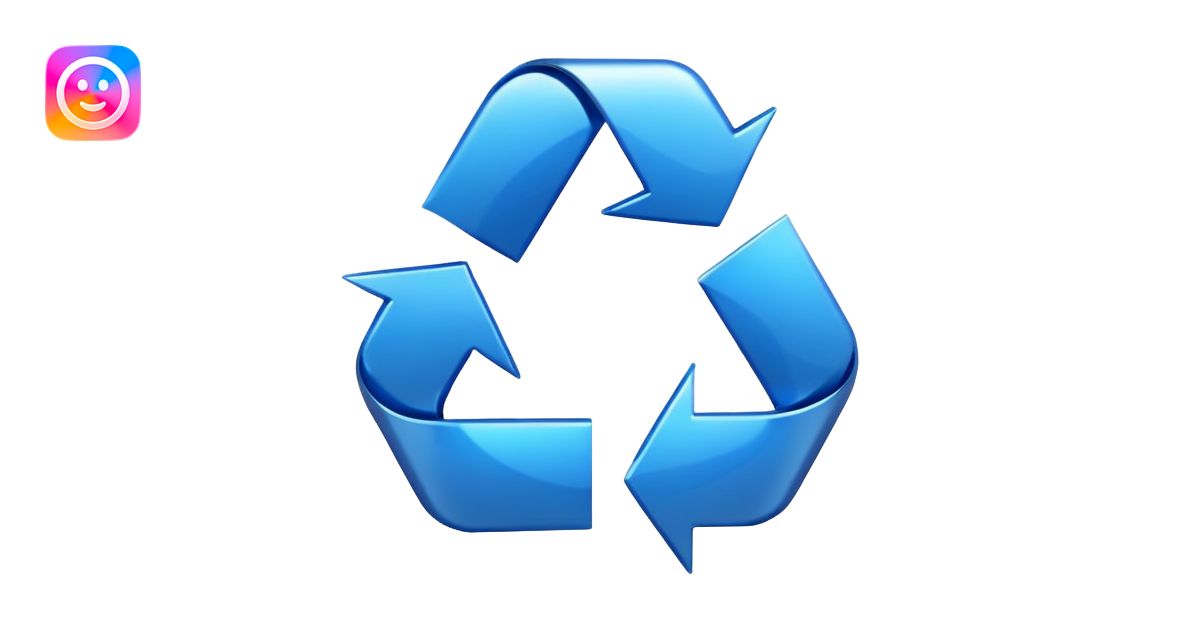 blue arrows making recycle emoji | AI Emoji Generator