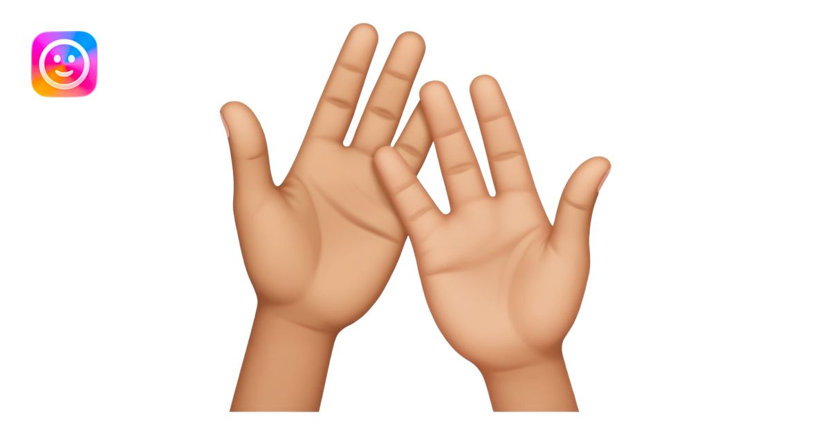 two hands making L shapes, emoji style emoji | AI Emoji Generator