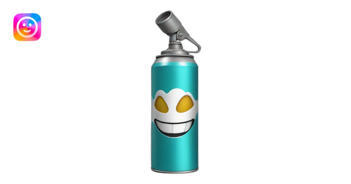 Spraycan with smile emoji | AI Emoji Generator