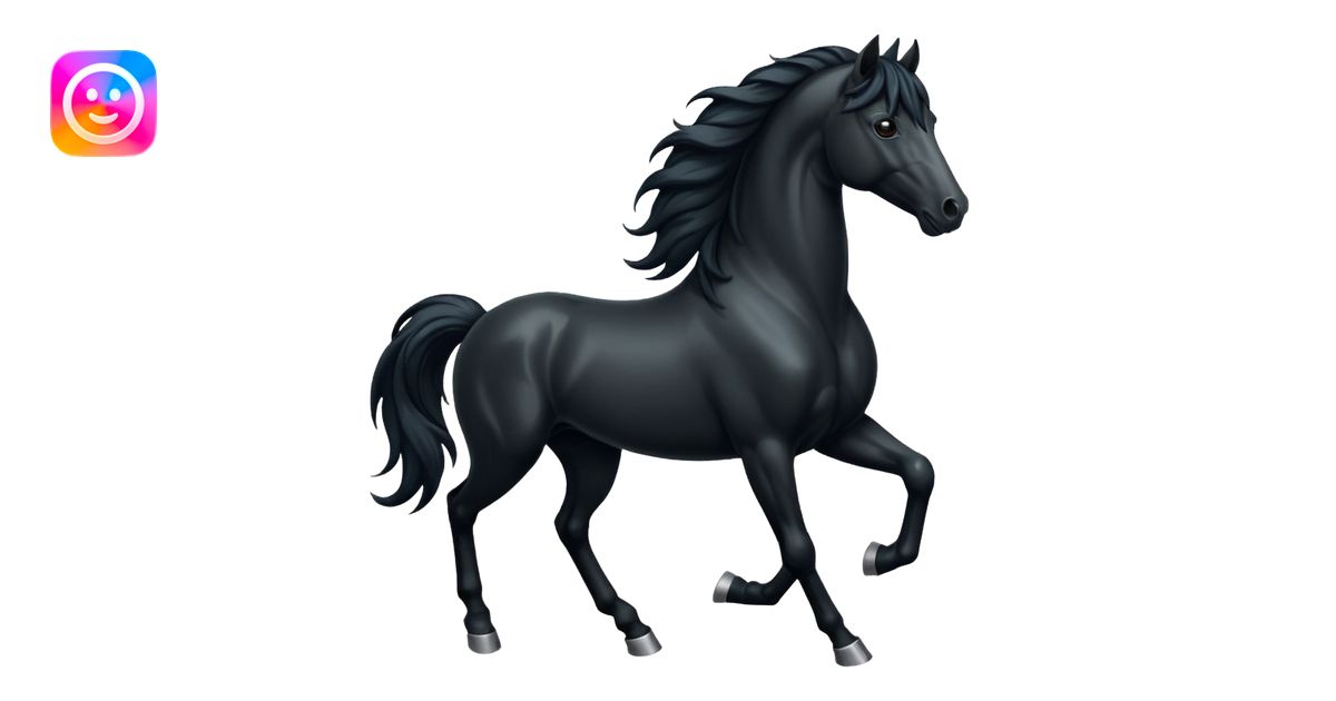 Black horse emoji emoji | AI Emoji Generator