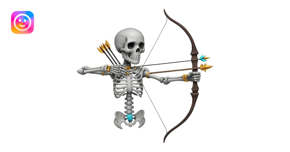 create a dnd style skeleton_archer.png with a bow using 48x48 pixels ...