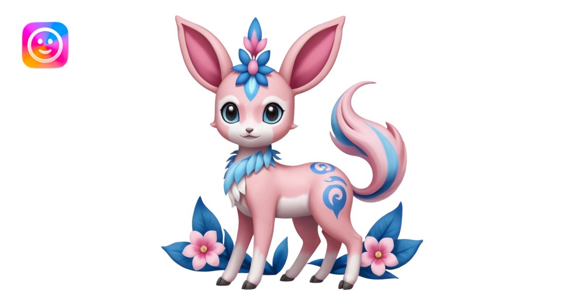 Cute Romantic Realistic Floral Meloetta-Sylveon-Palkia-Cresselia ...
